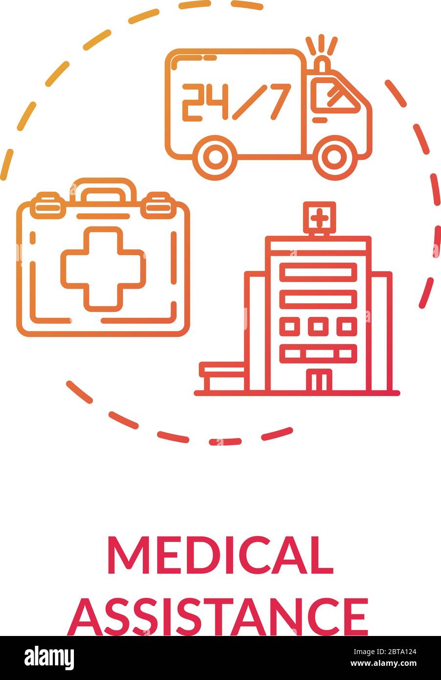 Medical assistance concept icon Stock Vector Image & Art - Alamy