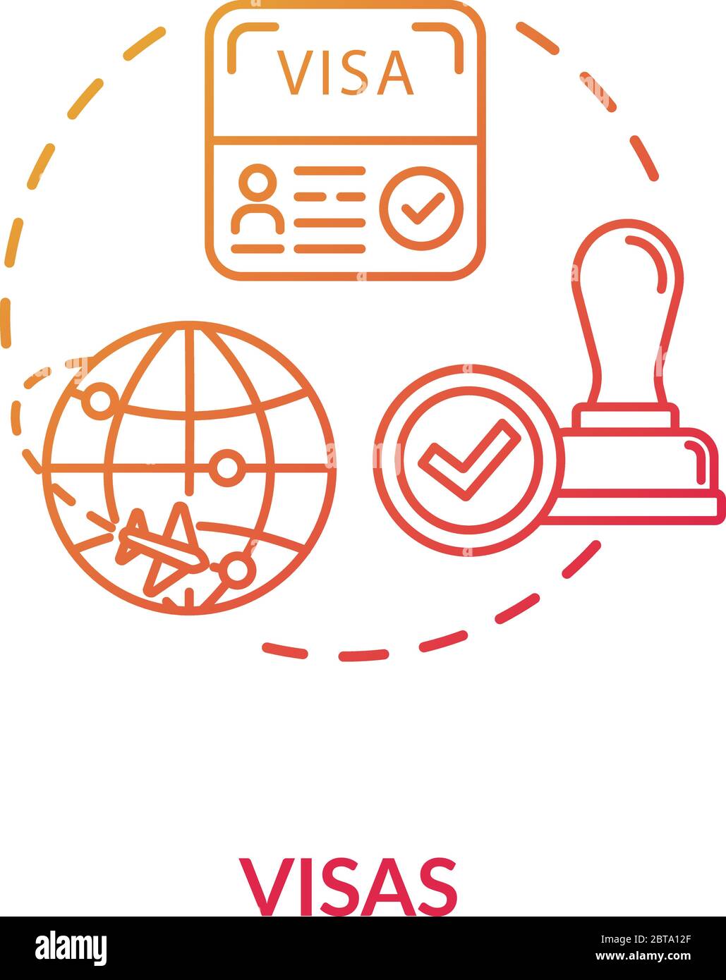 Visa concept icon Stock Vector Image & Art - Alamy