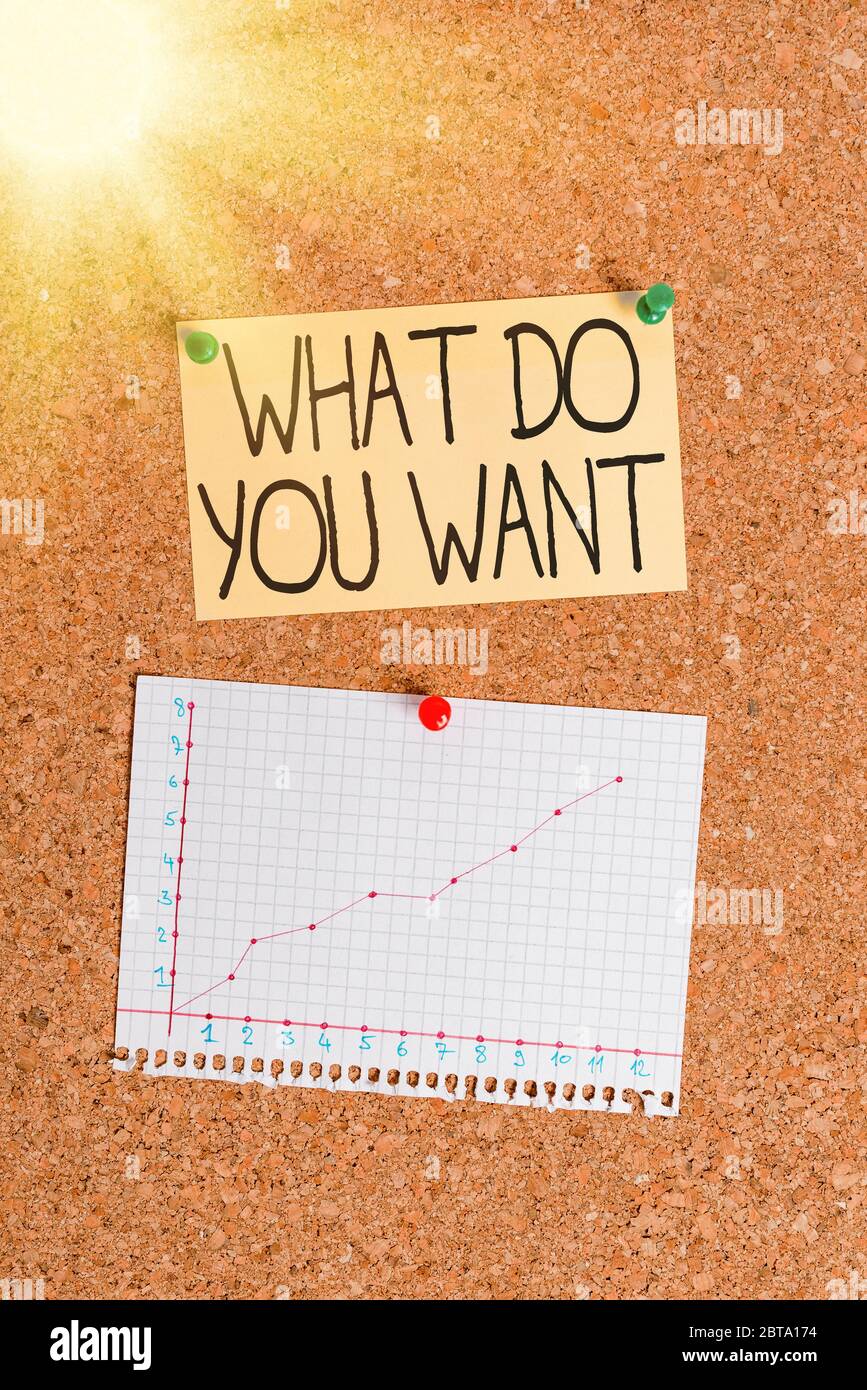 Handwriting text writing What Do You Want. Conceptual photo used for ...