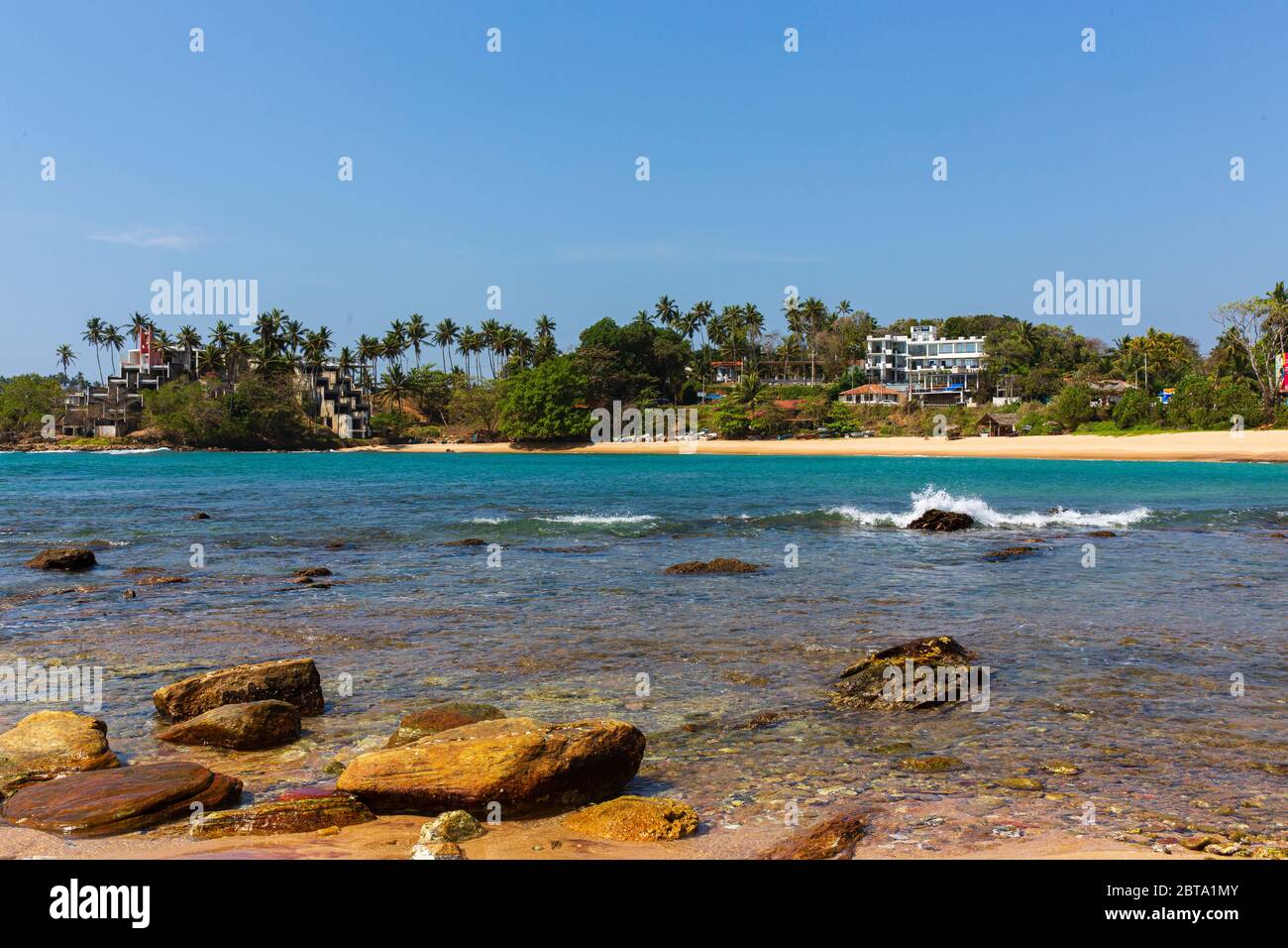 The unspoilt surroundings of Tangale beach, jungle and some hotels ...