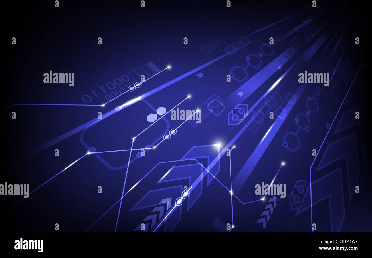 Abstract futuristic speed circuit board digital technology background ...