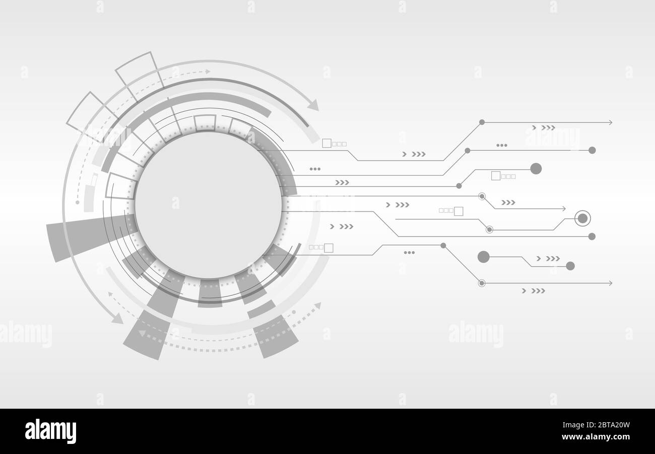 Digital technology circle futuristic abstract background, Business ...