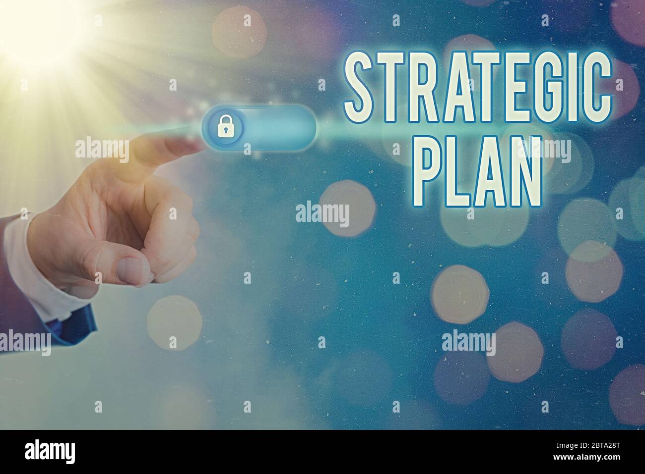 Conceptual hand writing showing Strategic Plan. Concept meaning a ...