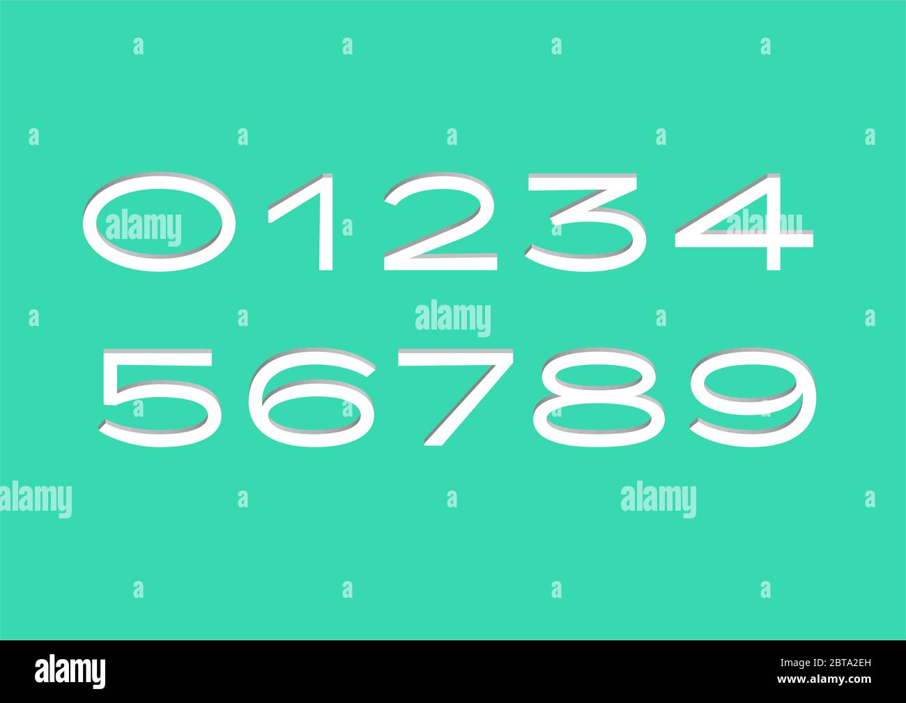 3d number illustration Stock Vector Images - Alamy