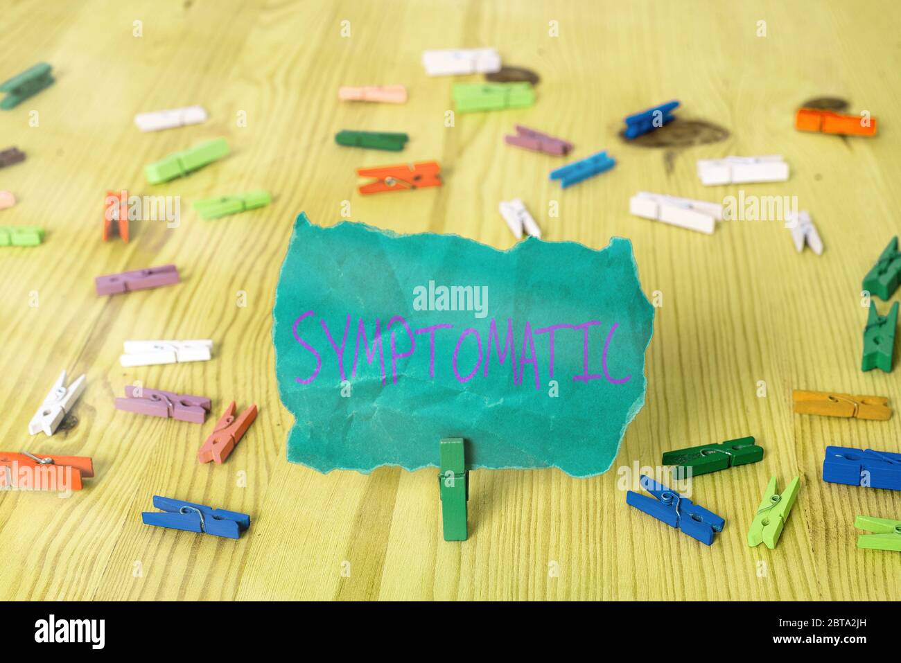 Word writing text Symptomatic. Business photo showcasing serving as ...