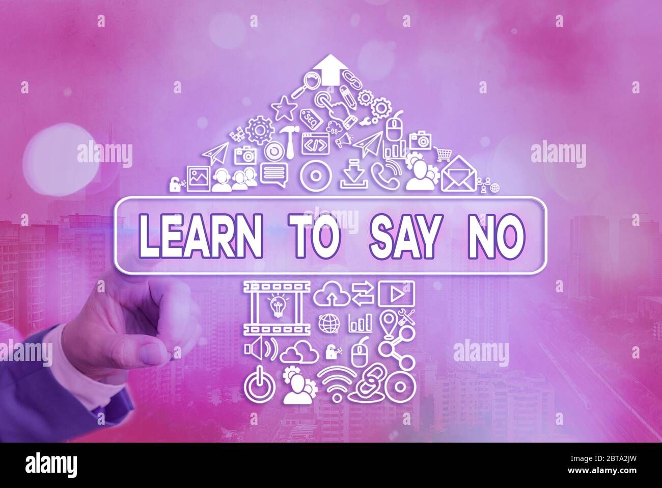 Handwriting text writing Learn To Say No. Conceptual photo decline or ...