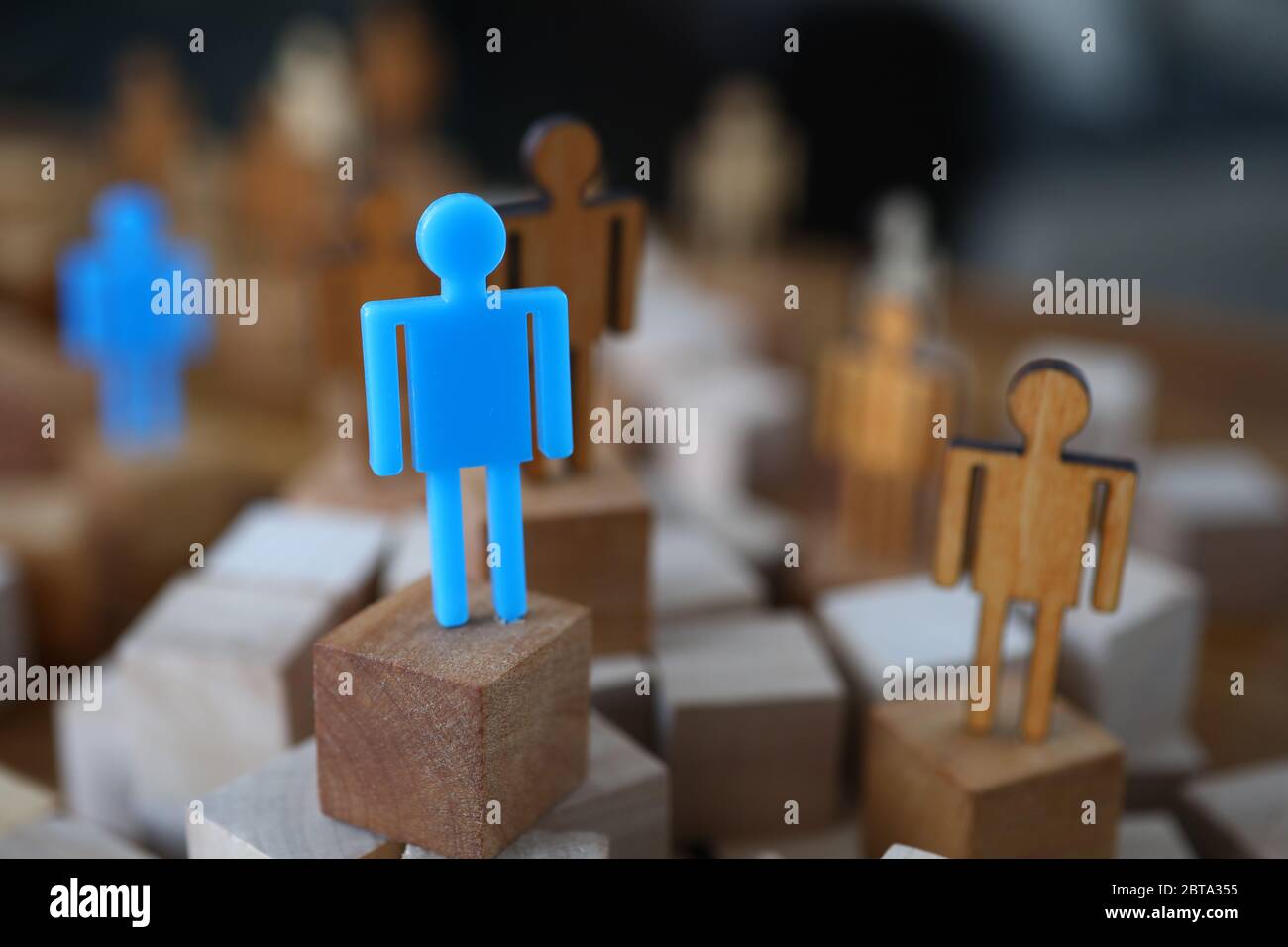 Figures people for presentation wooden and plastic Stock Photo - Alamy