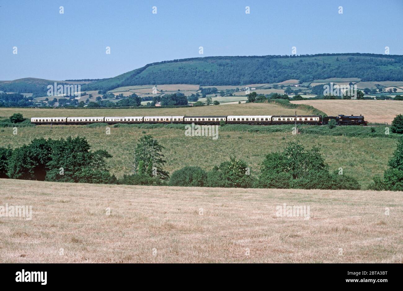 Steam train on the West Somerset Heritage Railway, Somerset, England ...