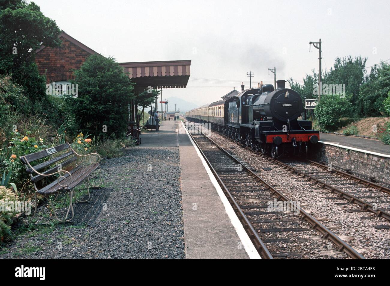 Steam Train at Blue Anchor Station on the West Somerset Heritage ...