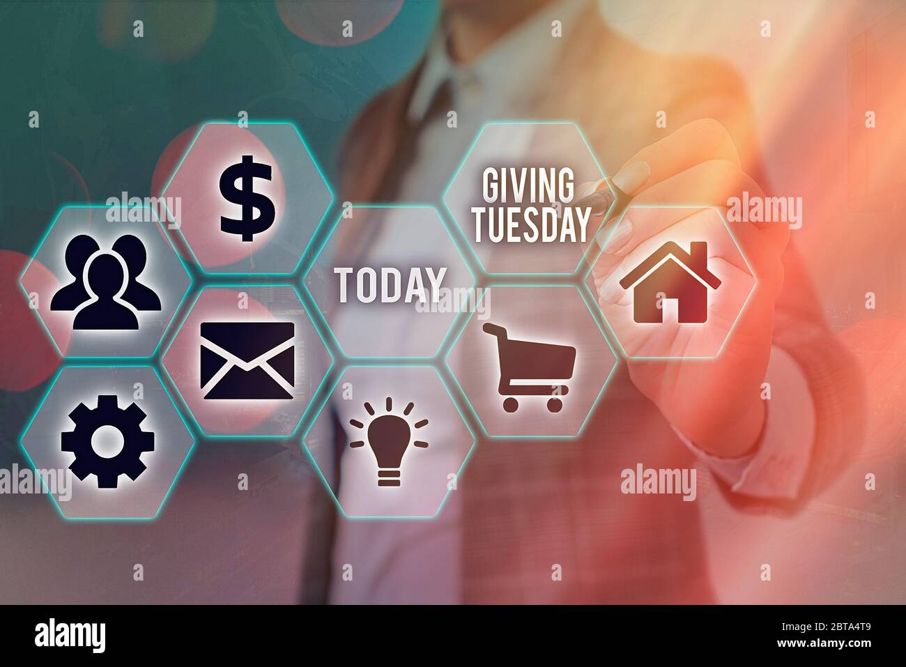 Conceptual hand writing showing Giving Tuesday. Concept meaning ...