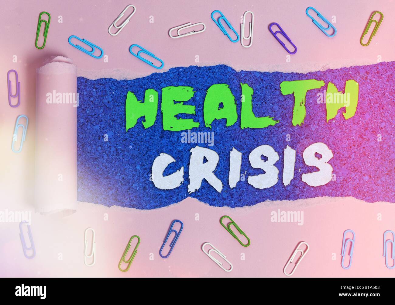 Handwriting text writing Health Crisis. Conceptual photo fitness ...