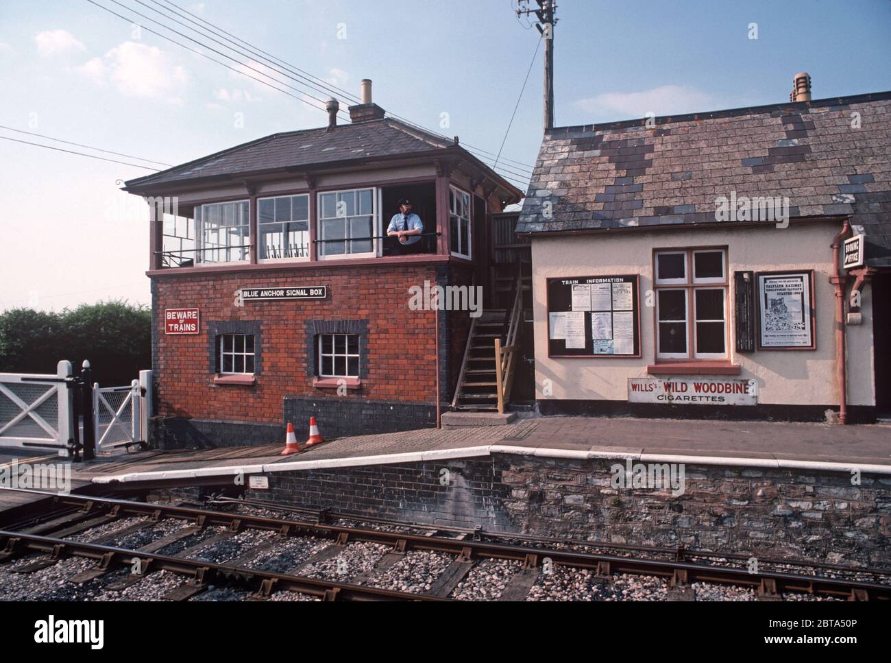 Blue Anchor Station and signal box on the West Somerset Heritage ...