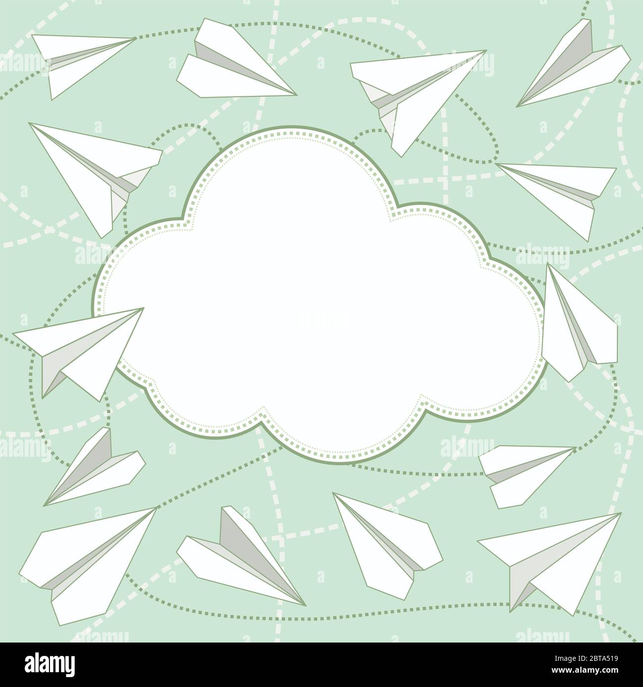 Cartoon illustration folded paper plane hi-res stock photography and ...