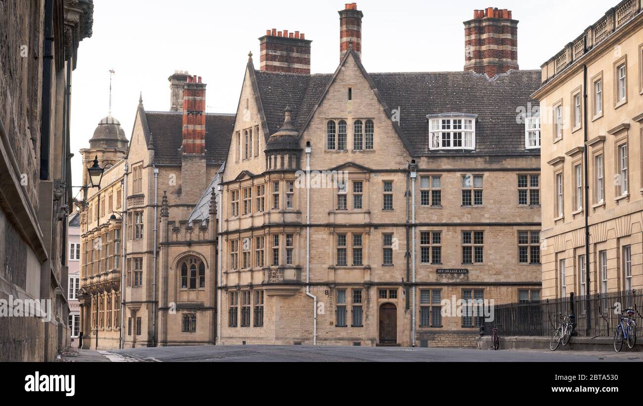 New College Lane Oxford Stock Photo - Alamy