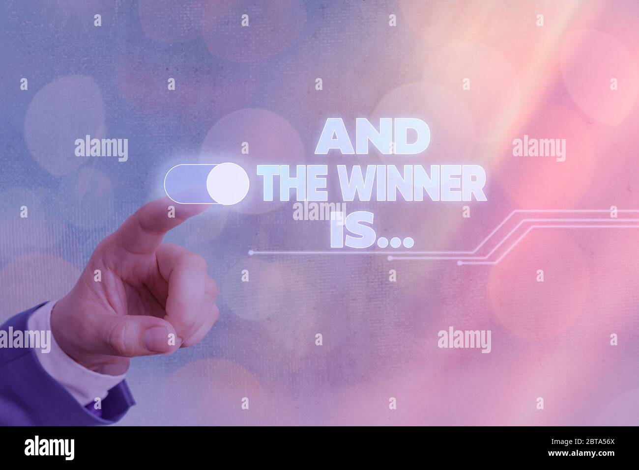 Conceptual hand writing showing And The Winner Is. Concept meaning ...