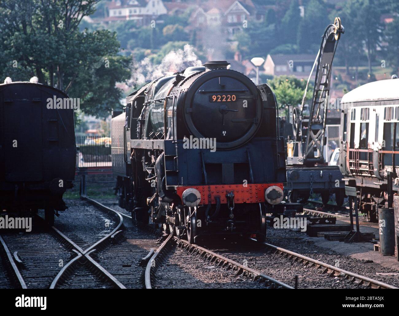 Evening Star Locomotive at Minehead Station on the West Somerset ...