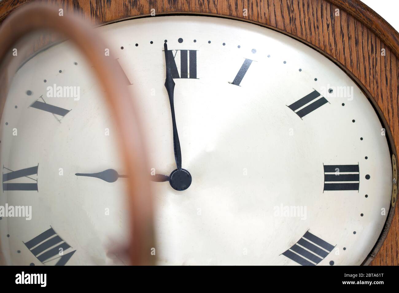 Close up of an old clock with roman numbers hi-res stock photography ...