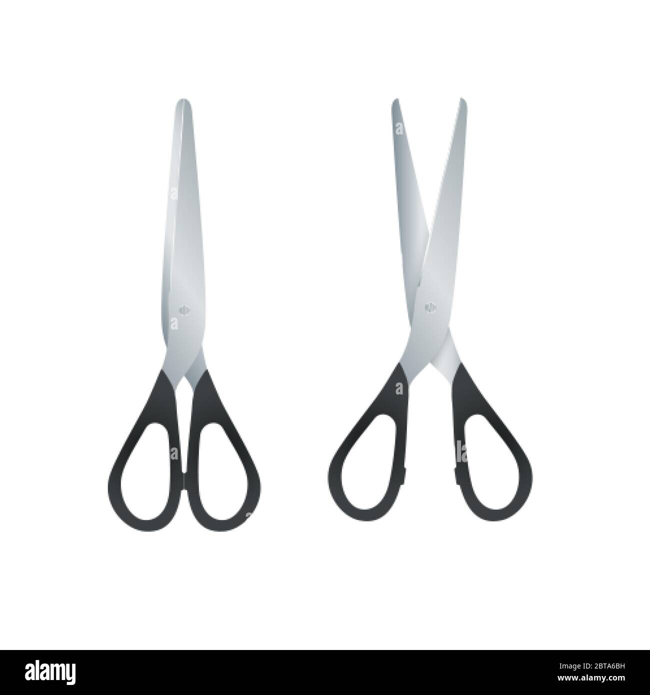 Scissors isolated on a white background. Steel scissors. Vector Stock ...