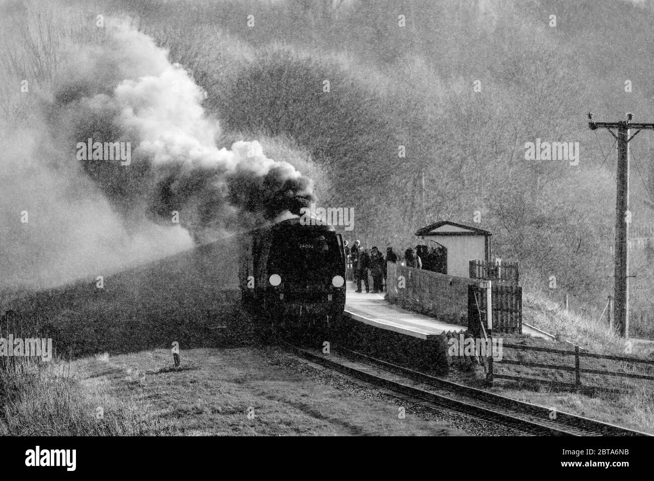 City of wells steam locomotive Black and White Stock Photos & Images ...