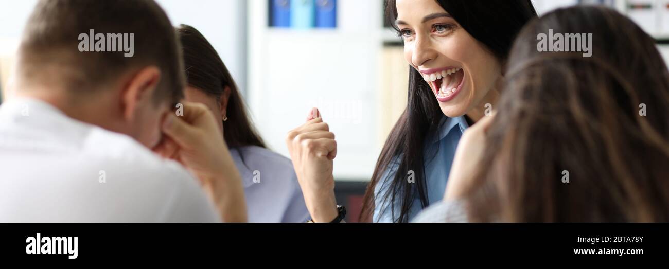 Determination winner in workplace, career success Stock Photo - Alamy