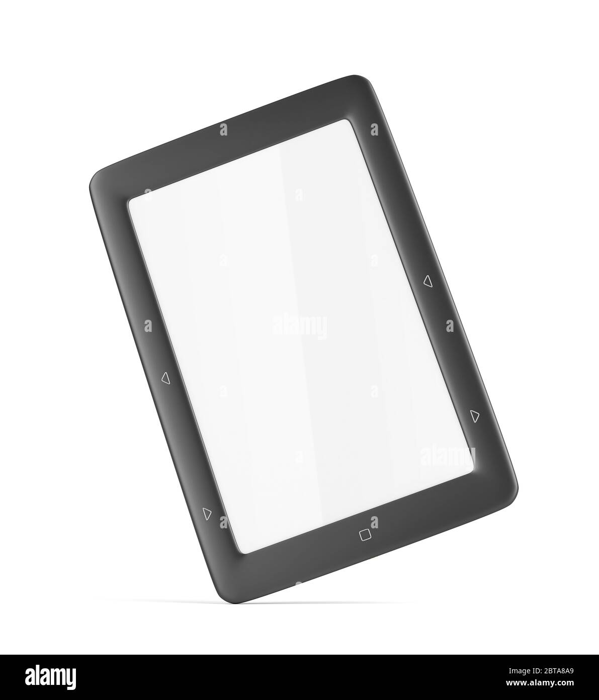 E-book reader with blank display on white background Stock Photo - Alamy