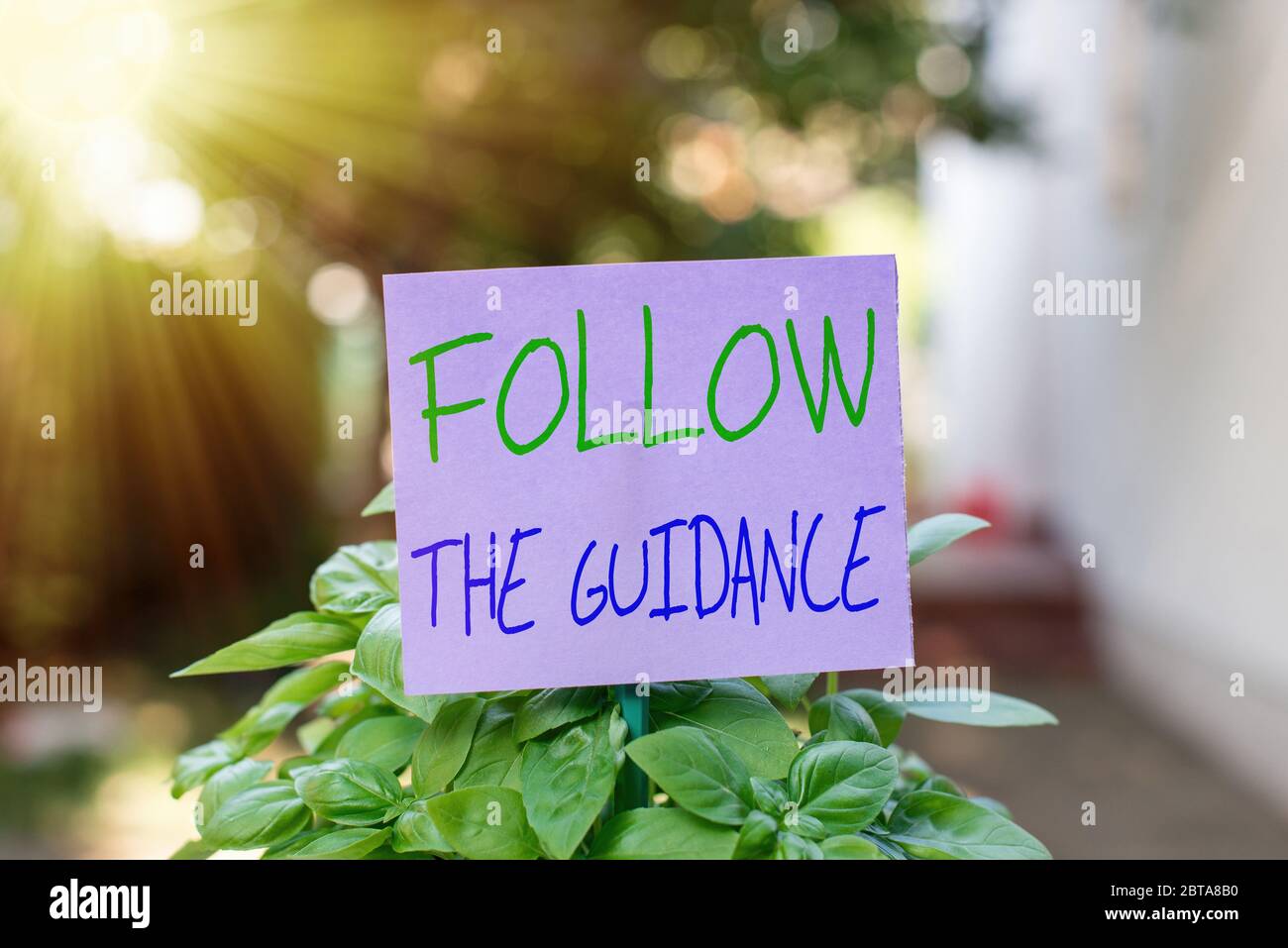 Handwriting text Follow The Guidance. Conceptual photo controlling a ...