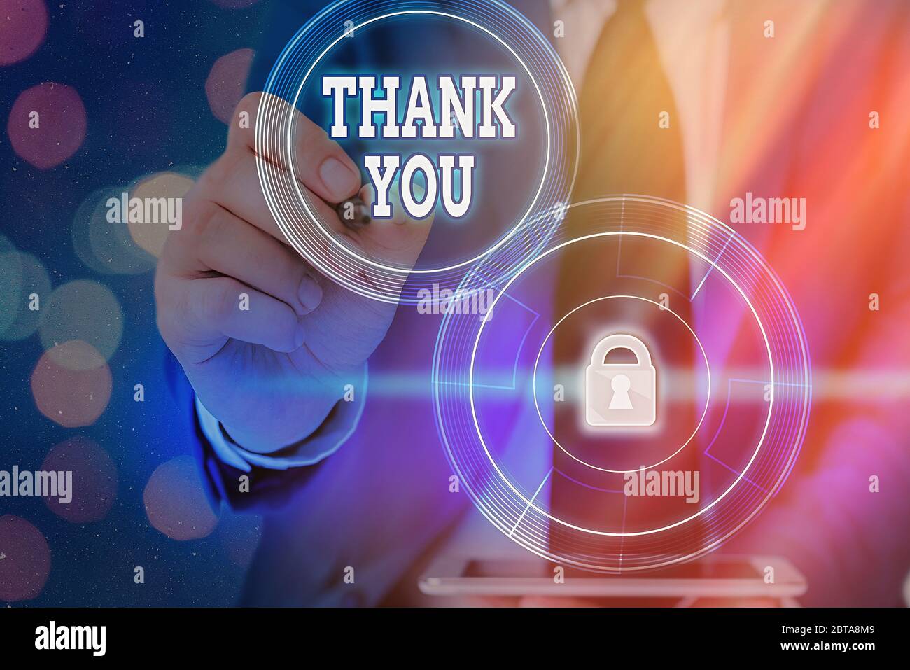 Writing note showing Thank You. Business concept for a polite ...