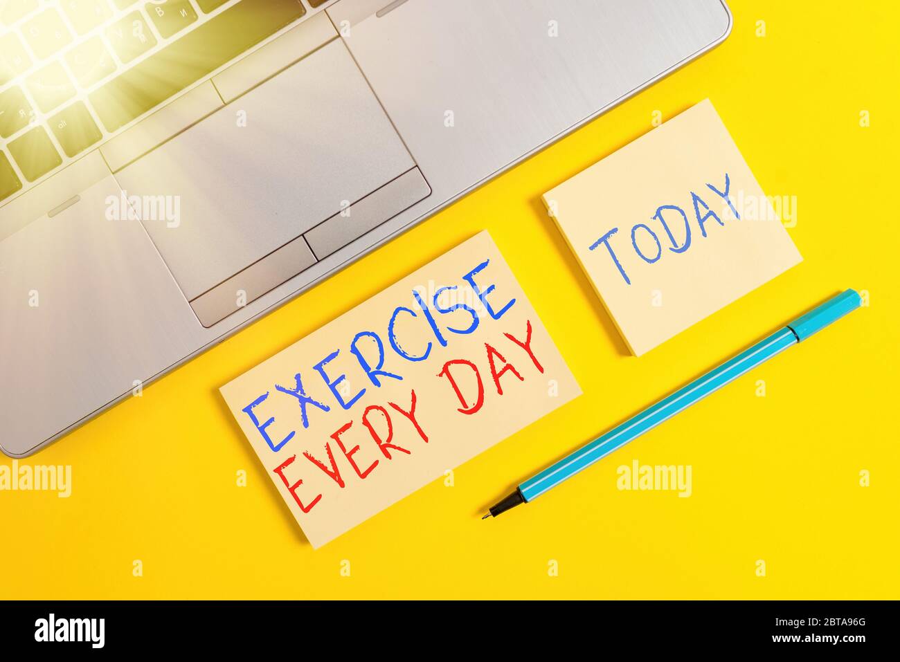 Text sign showing Exercise Every Day. Business photo text move body ...