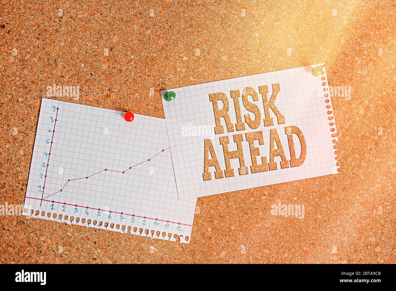 Conceptual hand writing showing Risk Ahead. Concept meaning A ...