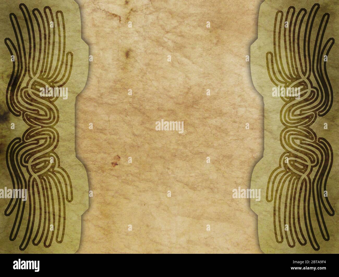 Old paper with calligraphy pattern Stock Photo - Alamy