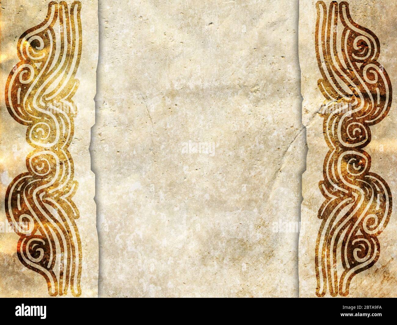 Old paper with calligraphy pattern Stock Photo - Alamy