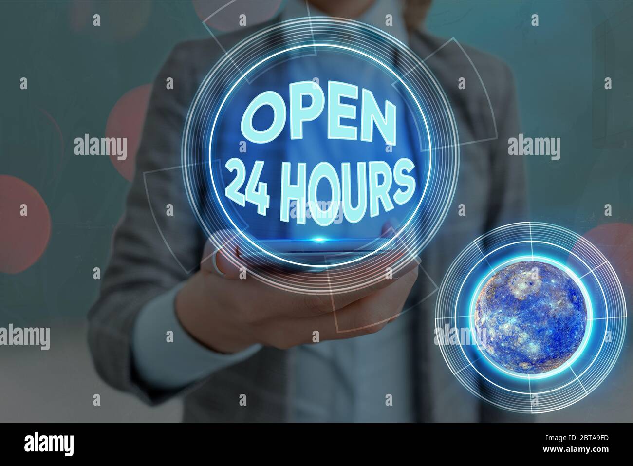 Text sign showing Open 24 Hours. Business photo text available all day ...