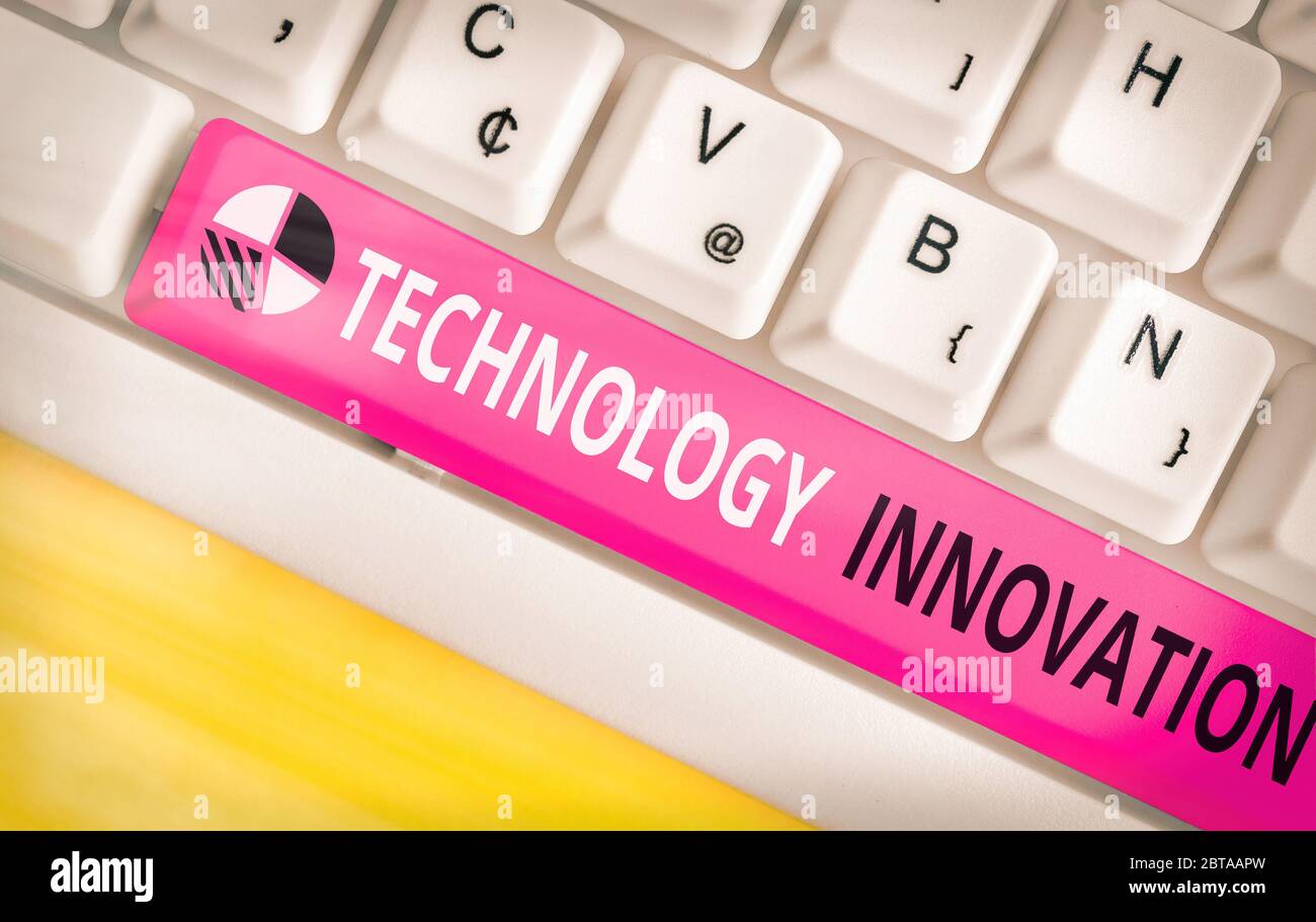 Text sign showing Technology Innovation. Business photo text ...