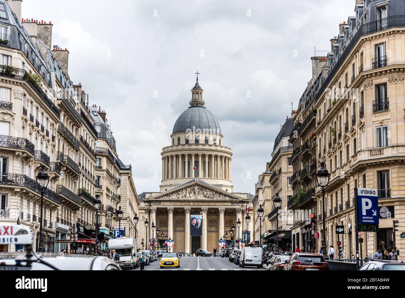 Pantheon building, a monument in the 5th arrondissement of Paris ...