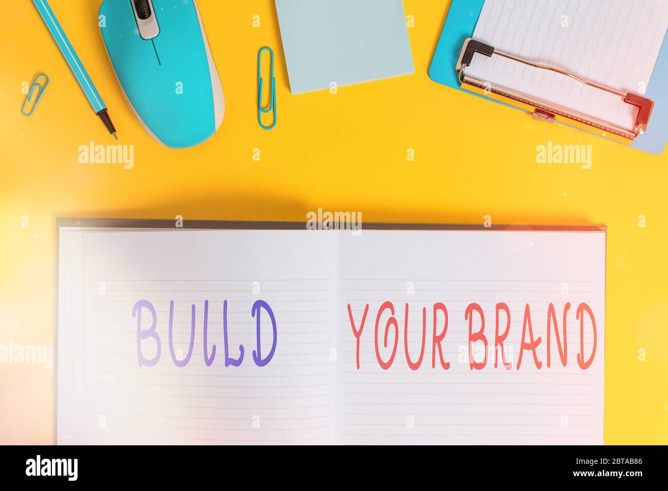 Writing note showing Build Your Brand. Business concept for enhancing ...