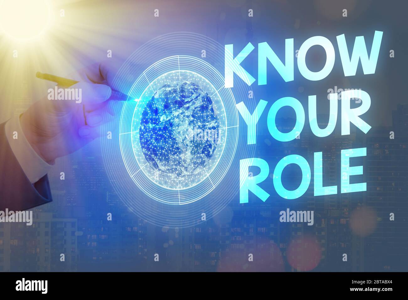 Text sign showing Know Your Role. Business photo text end acting ...