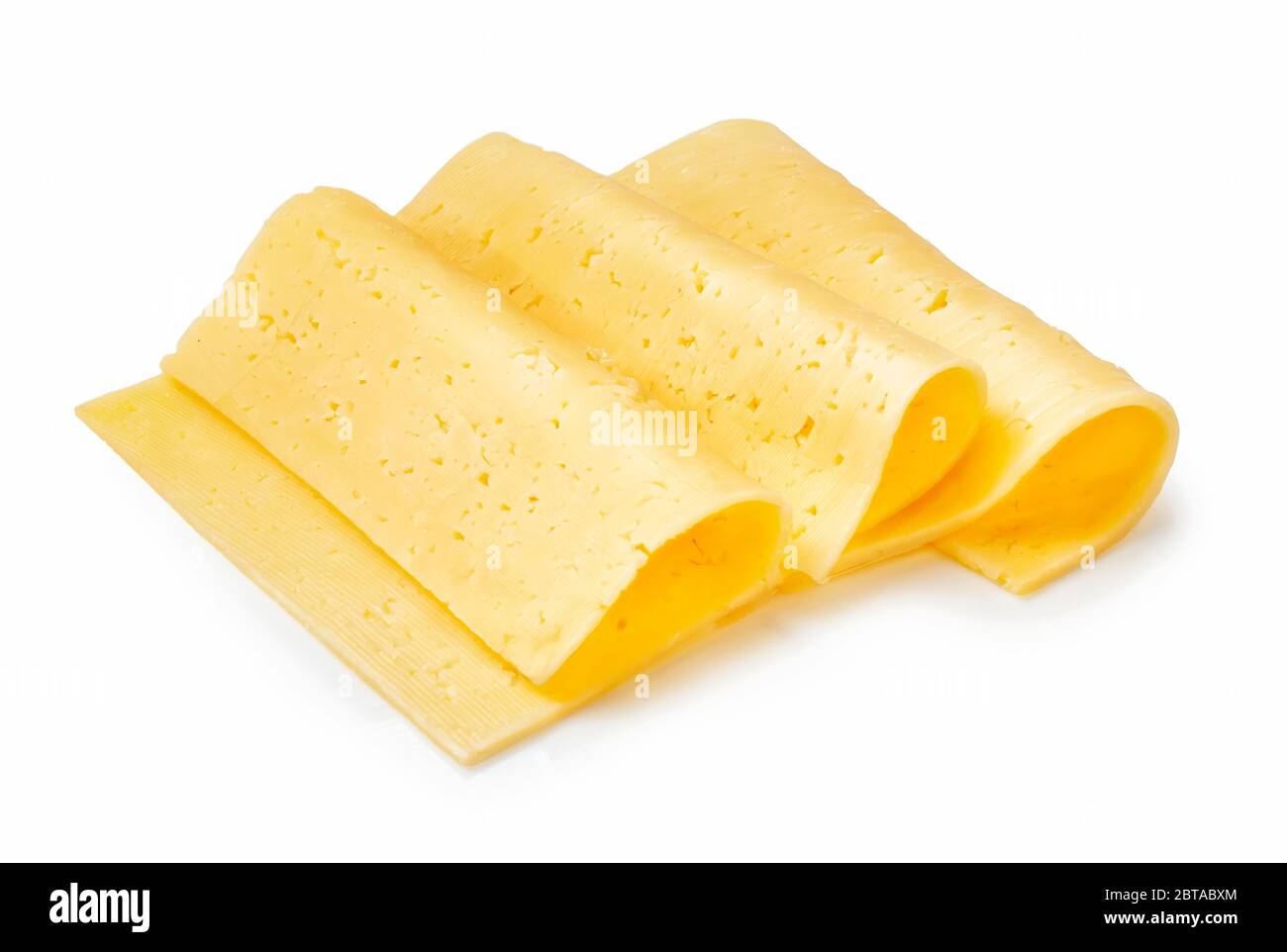 Cheese slices isolated on Cut Out Stock Images & Pictures - Alamy