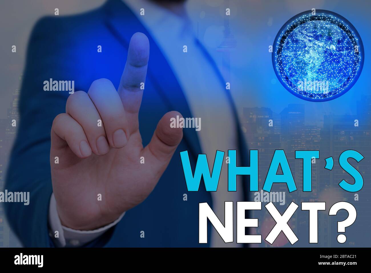 Writing note showing What S Next Question. Business concept for asking ...