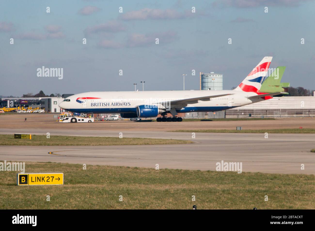 Jet plane on runway at Bristol Airport Stock Photo - Alamy