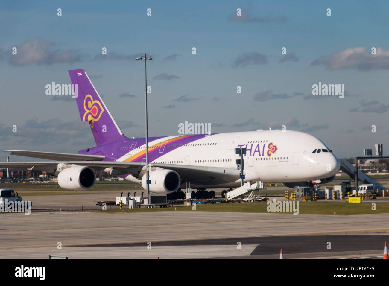 Jet plane on runway at Bristol Airport Stock Photo - Alamy
