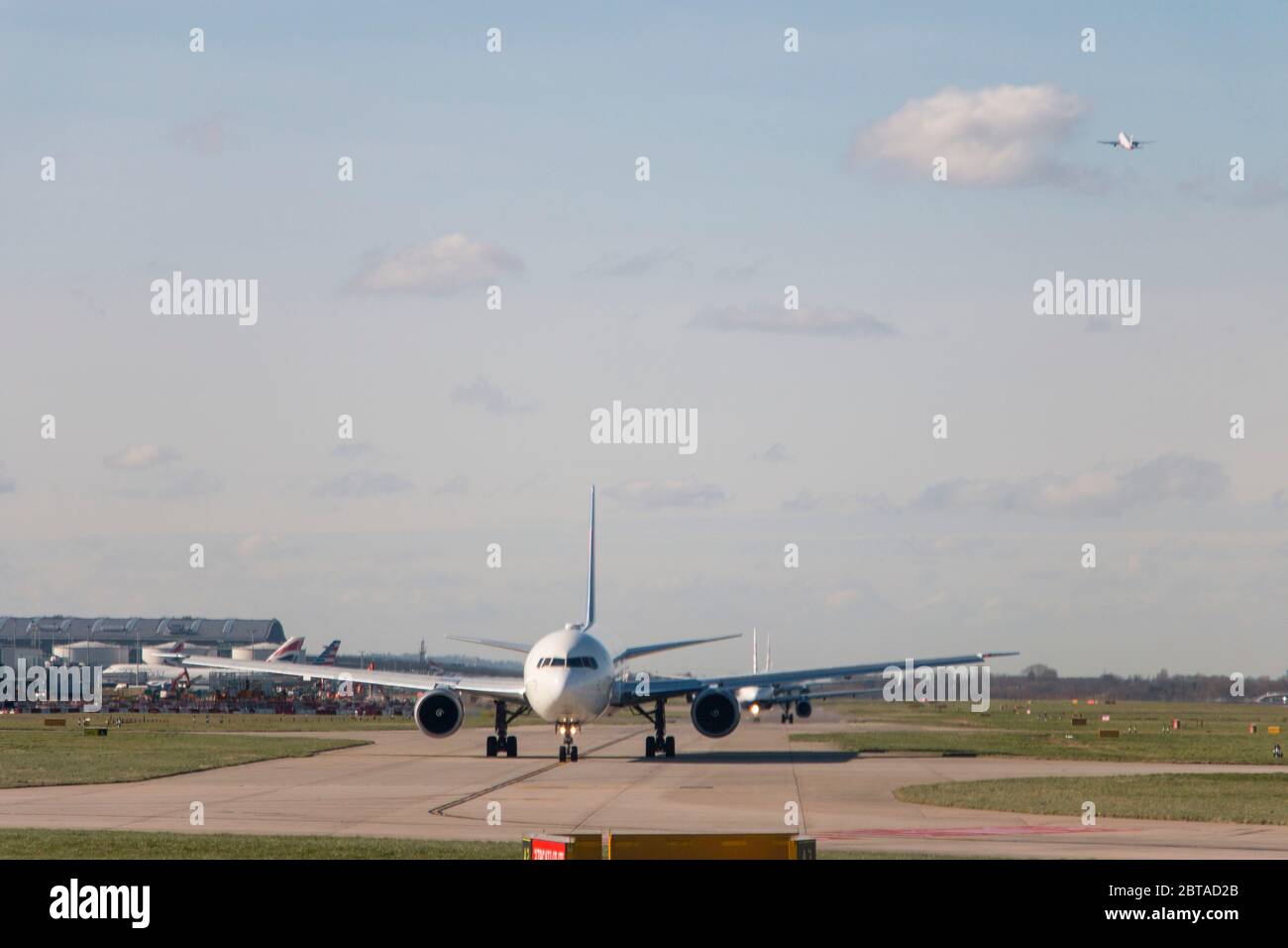 Jet plane on runway at Bristol Airport Stock Photo - Alamy