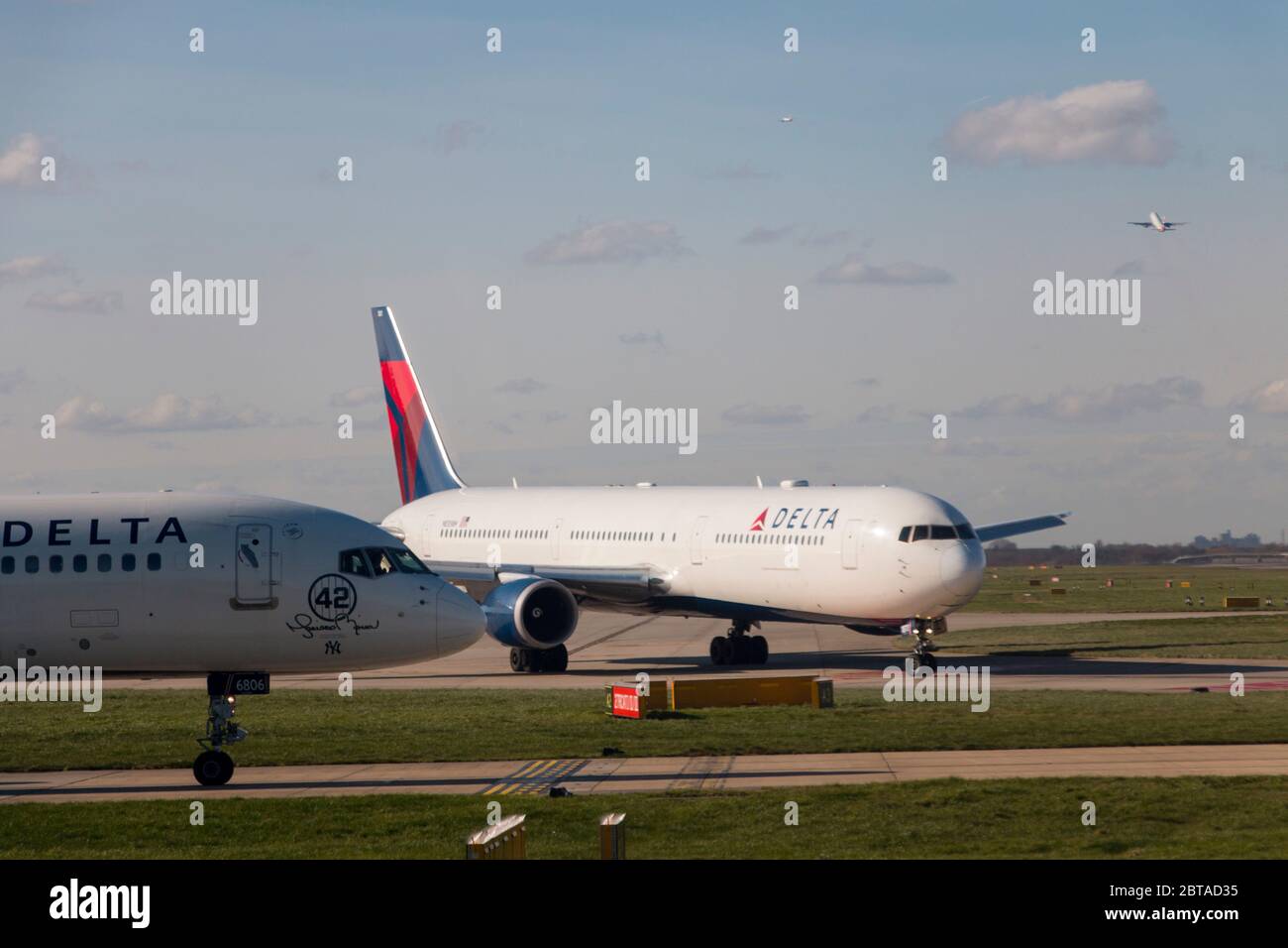 Jet plane on runway at Bristol Airport Stock Photo - Alamy