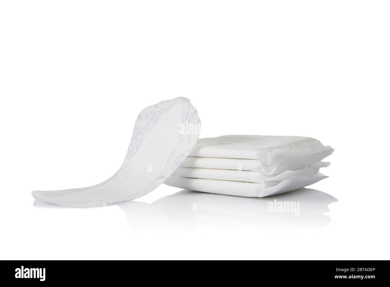 Female menstrual pads isolated on white background. Feminine hygiene ...