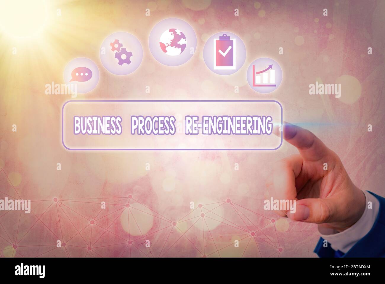 Conceptual hand writing showing Business Process Re Engineering ...