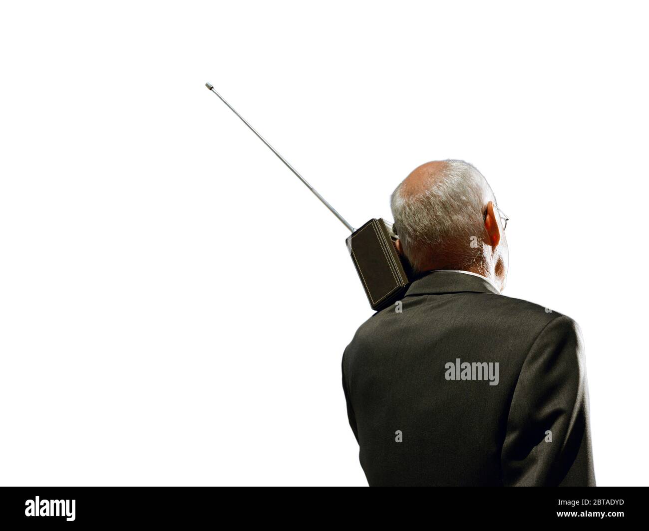 Mature handsome businessman using Cut Out Stock Images & Pictures - Alamy