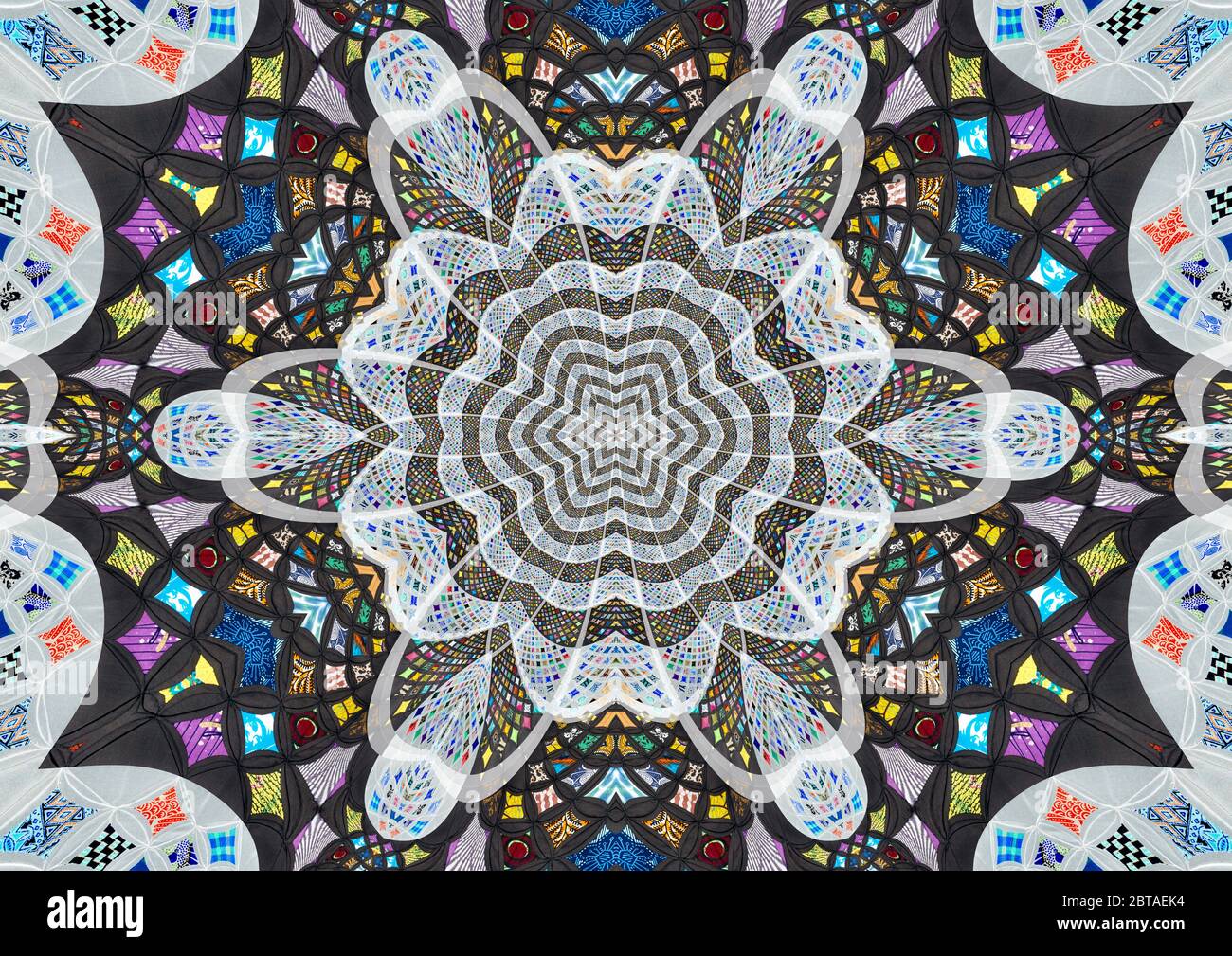 Mandalas inspired by the Cathedral Window Quilt by Viola Canady held by ...