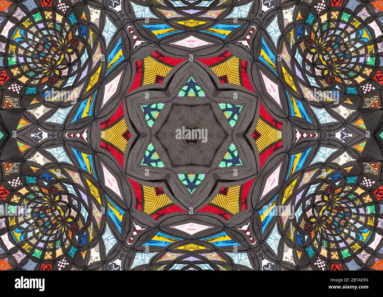 Mandalas inspired by the Cathedral Window Quilt by Viola Canady held by ...