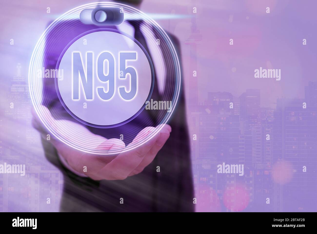 Text sign showing N95. Business photo text an individualal protective ...