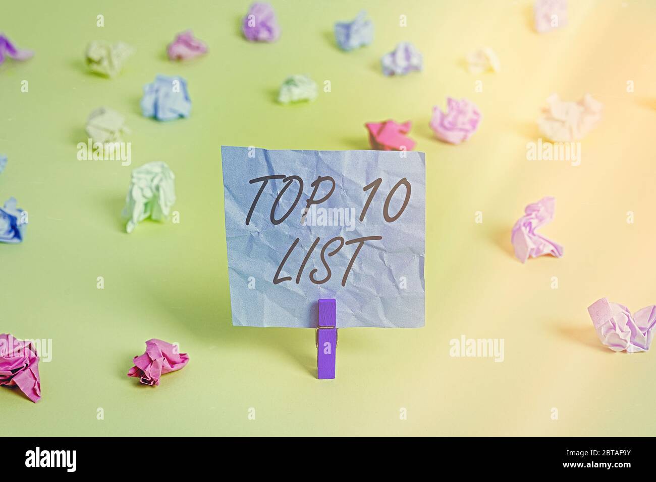 Handwriting text Top 10 List. Conceptual photo the ten most important ...