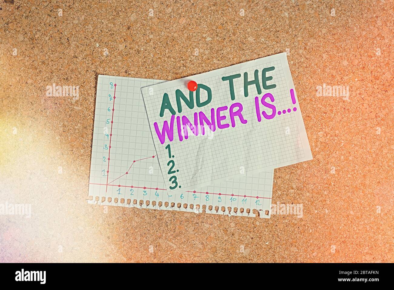 Conceptual hand writing showing And The Winner Is. Concept meaning ...